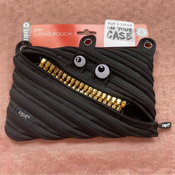 Zipit | Other | Grillz Zipit Gold Tooth Monster Pencil Case Nwt | Poshmark